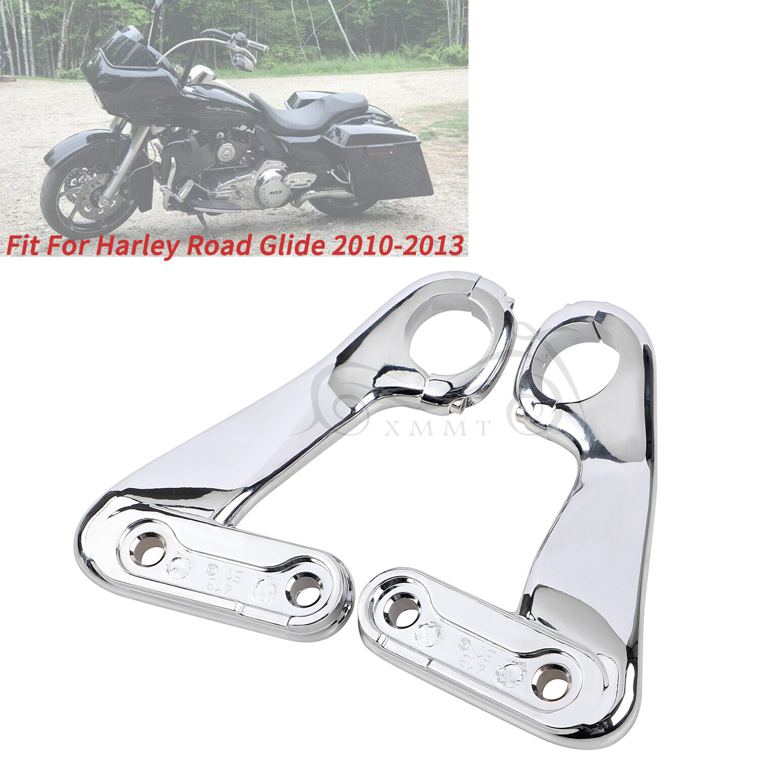 Chrome Front Fairing Support Bracket Mount Fit For Harley Road Glide ...