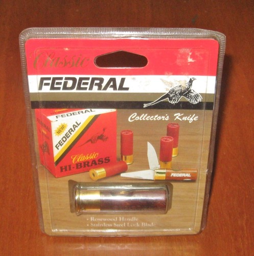 Vintage Federal Pocketknife NOS Knife 12 GA Rosewood Handle Blade ...