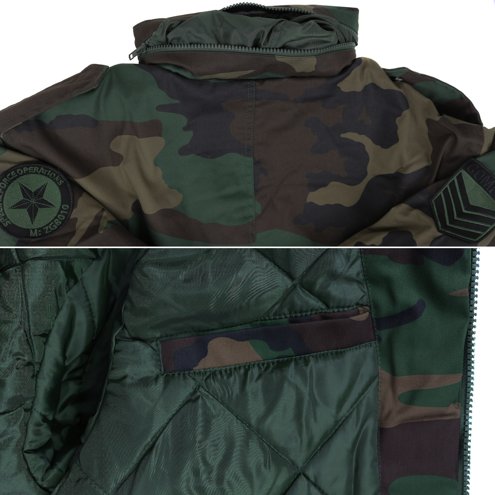 Combat Men's Heavyweight Tactical Quilted Camo Hunting Jacket with ...