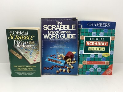 3 book lot SCRABBLE Word Game Dictionary & Word Guides Tactics Strategy ...