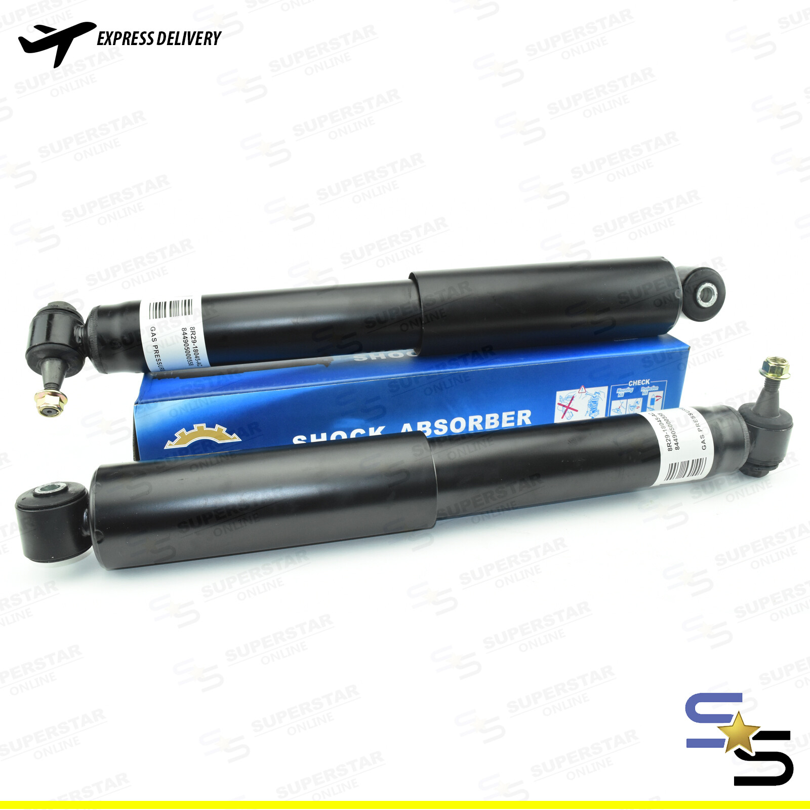 2 X REAR GAS SHOCK ABSORBERS FOR FORD FALCON AU BA BF XR6 XR8 UTE ...