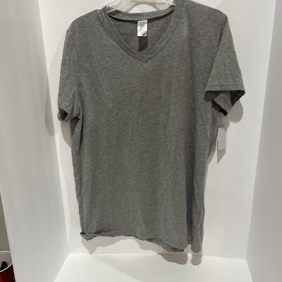 West Loop WomEn's Grey T-shirt Size Extra Large V-neck | eBay