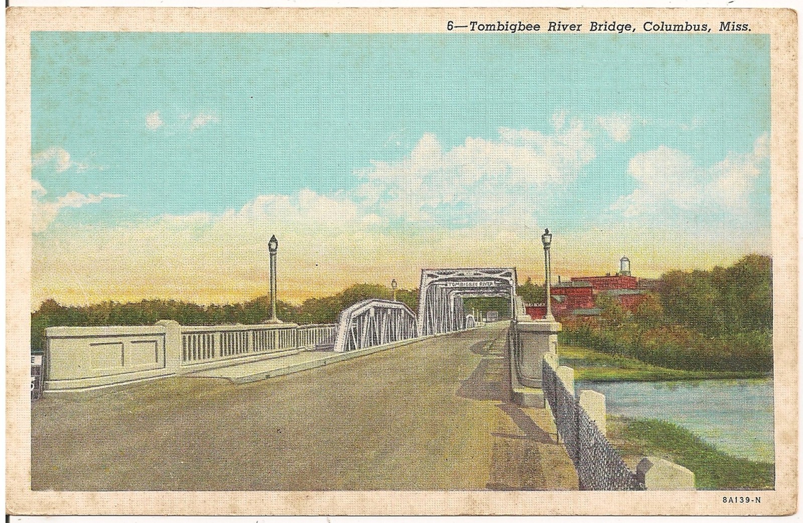 Tombigbee River Bridge in Columbus MS Postcard | eBay