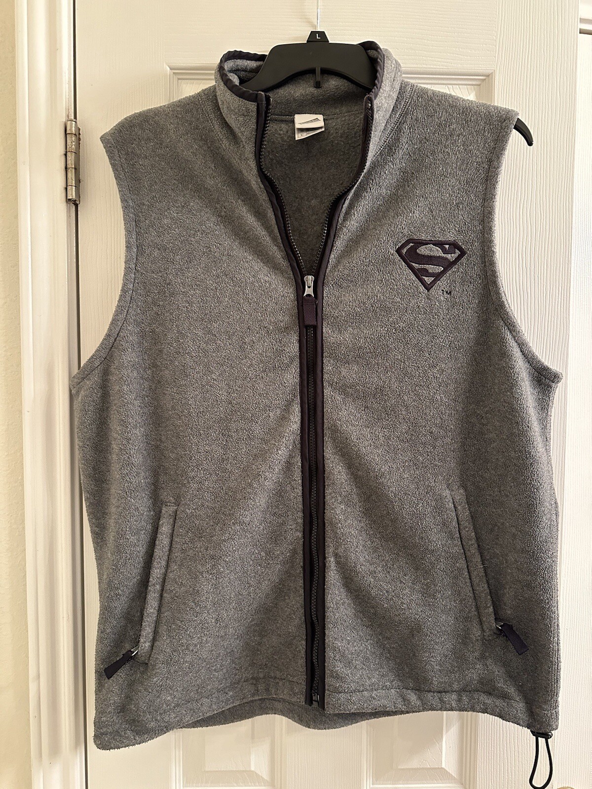 Superman Fleece Vest 1999 Warner Bros. Vintage L | eBay