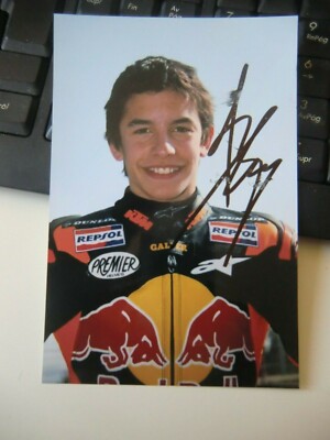original autograph PLAYER MOTOR SPORT MARC MARQUEZ | eBay