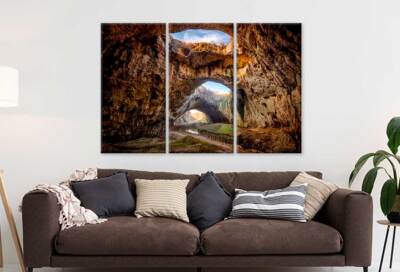 Magnificent View Of Cave 3 & 4 Panels Australian Made Wall Canvas High ...