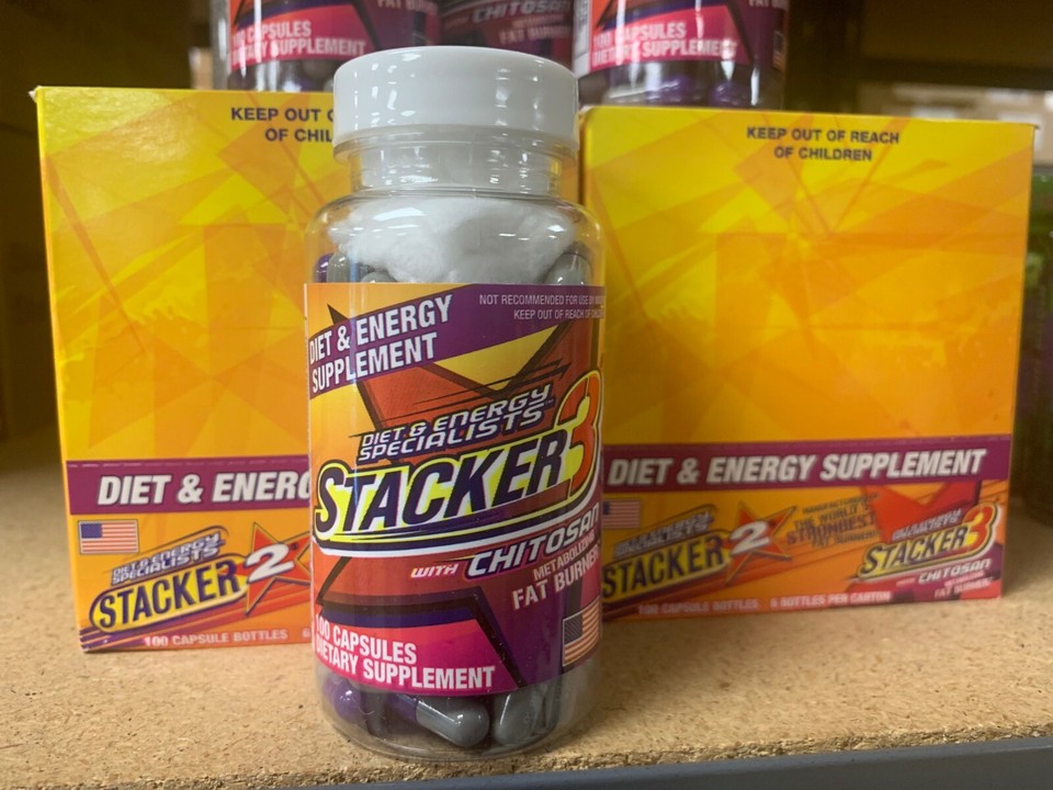 Stacker -3- 100ct Weight Loss & Energy Supplement Free Fast Ship *Exp ...