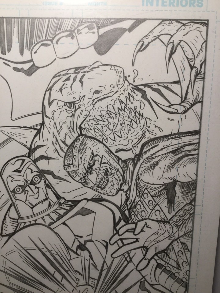 Original Comic Art Commission Splash Page by Scott Kolins DC Villains ...