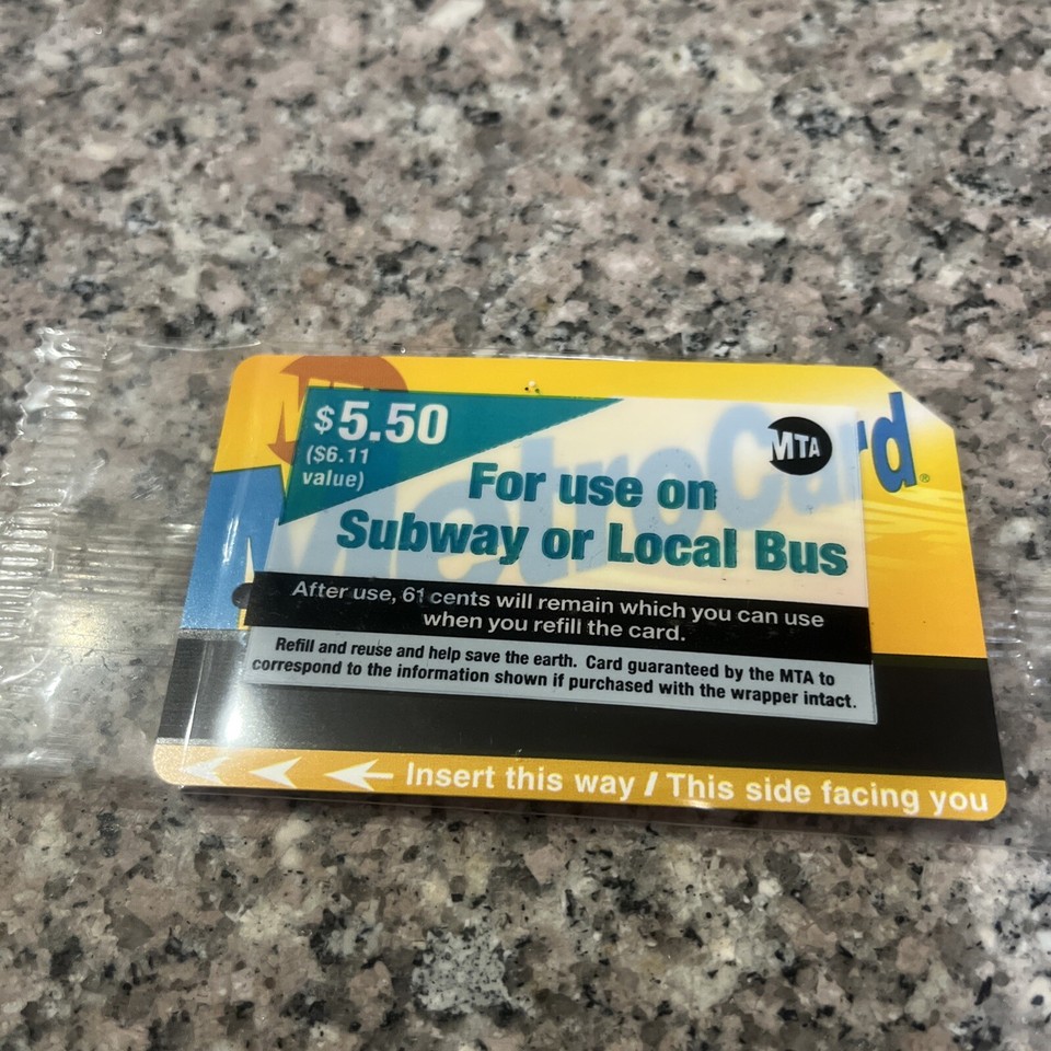 Factory Sealed!! Supreme Metro Card NYC Subway New York City Metrocard ...