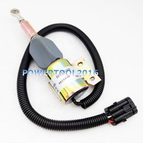 24V 3935430 Fuel Shutoff Solenoid SA-4755-24 for Cummins 6BT 5.9L ...