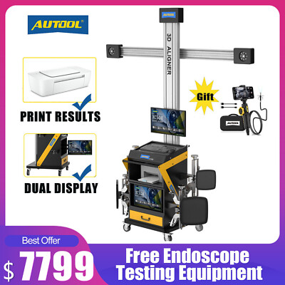 AUTOOL 3D Wheel Alignment Machine Fully Automatic Tracking Tire Aligner ...