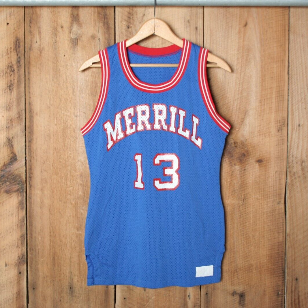 Vintage SAND-KNIT Merrill Blue Jays High School Baske… - Gem