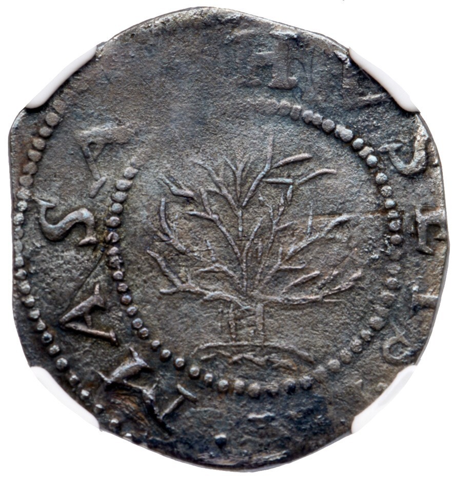 1652 N 8 S 6-Ei R6 NGC AU Detail Massachusetts Oak Tree Shilling ...