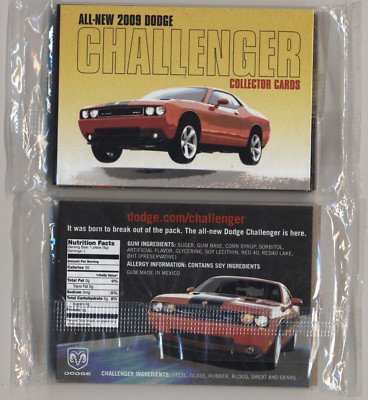 Brand New Sealed 2009 Dodge Challenger Collector Cards Set pack Free ...