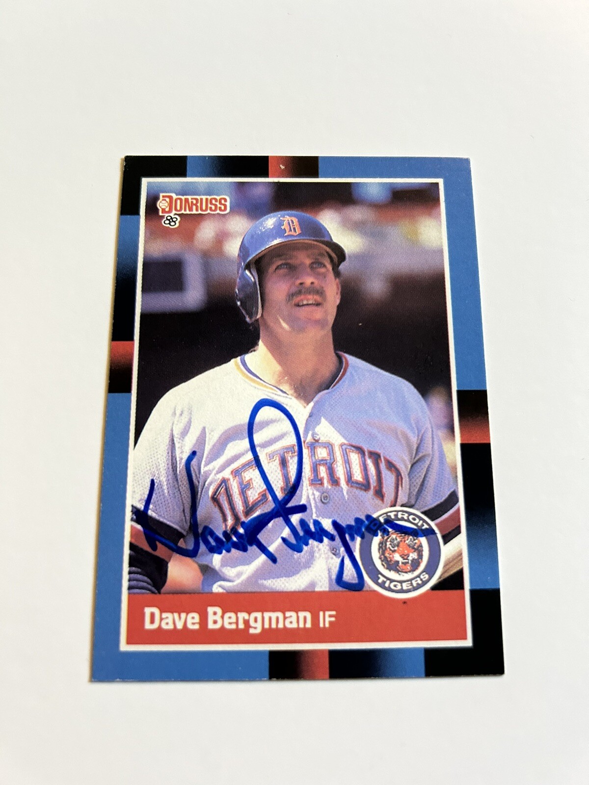 Dave Bergman Signed 1988 Donruss Detroit Tigers Card # 373 | eBay