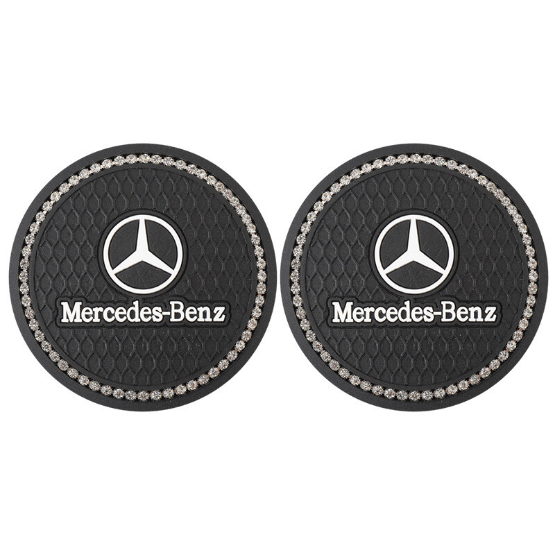 2PCS Bling Rubber Car Accessories Water Cup Holder Pad Coaster For ...