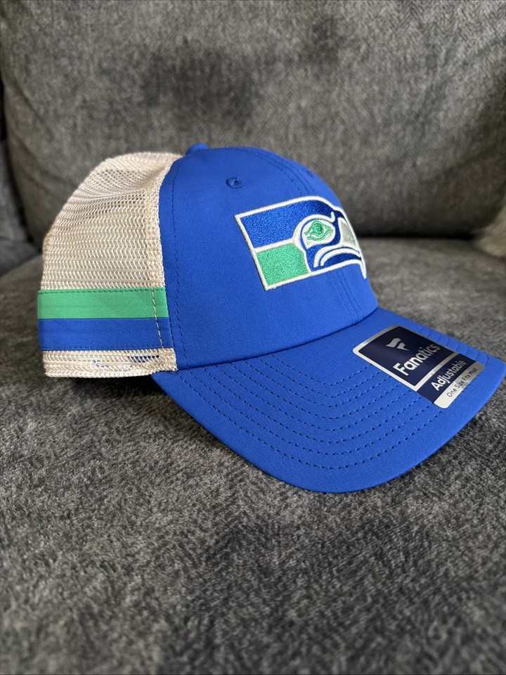 Seattle Seahawks NFL Fanatics Trucker Hat Snapback Cap New Blue/Green ...