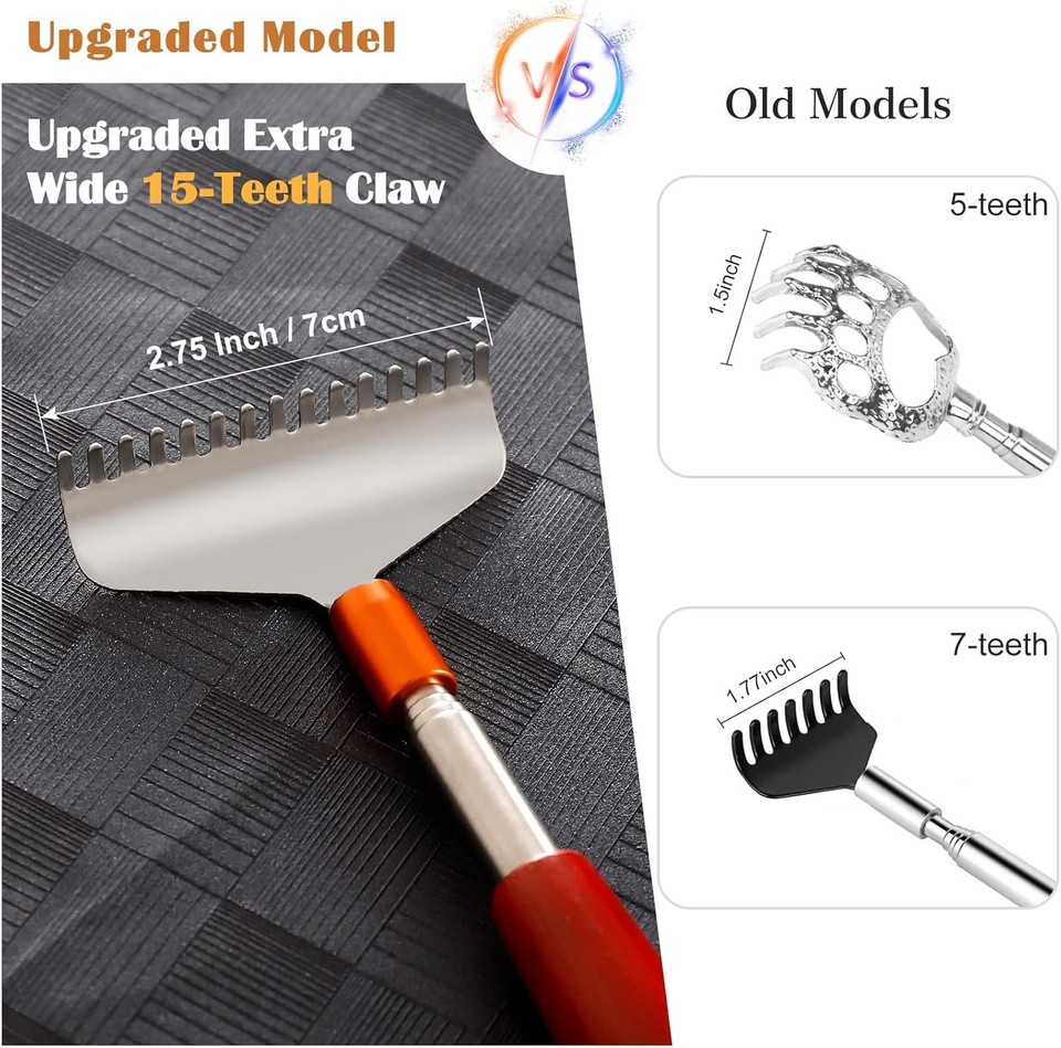 Extendable Wooden Back Scratcher for Adults – Long Reach Oversized Tool ...
