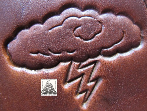 Vintage Basic Tool USA Full Handle Lightning Cloud Leather Stamp Tool ...