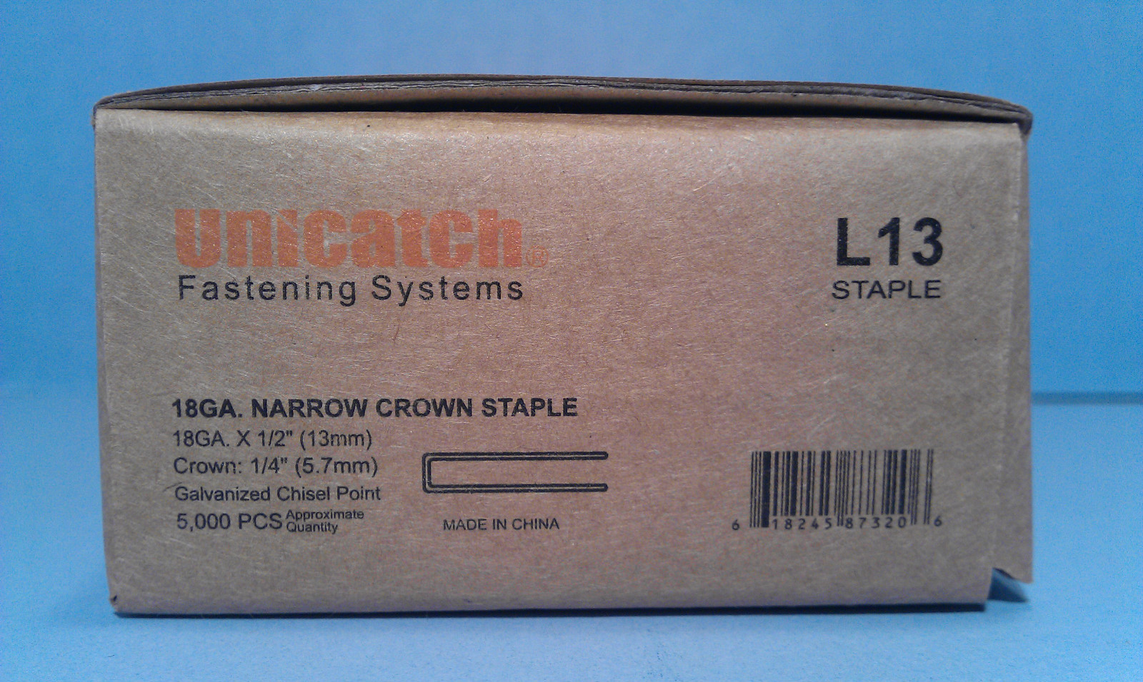 12 Boxes L08 1/2 Inch Long 18 Gauge 1/4 Inch Narrow Crown Galvanized ...