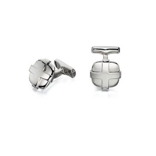 Designer - Fred Bennett Sterling Silver Cufflinks with Cross Over V513 ...