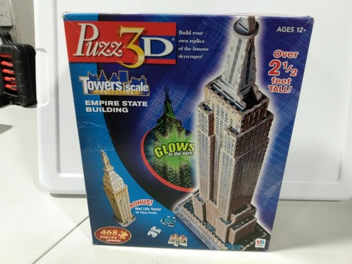 Puzz 3D Empire State Building Puzzle 468 Pieces Glow in the Dark 2.5 Ft ...