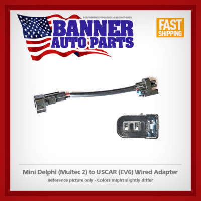 Fuel Injector wired adapter Mini Delphi (Multec 2) to USCAR (EV6 ...