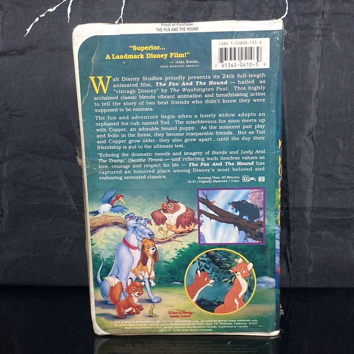 Walt Disney Classic The Fox And The Hound VHS 2041 The Fox, 45% OFF