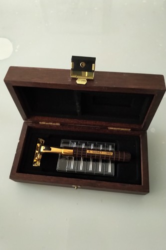 Original Gillette CONTOUR Luxury Razor Metal Handle Gold 24k + 5 ...