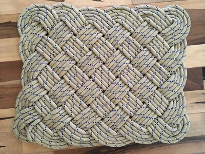 Upcycled climbing rope rug door mat 19” X 24” | eBay