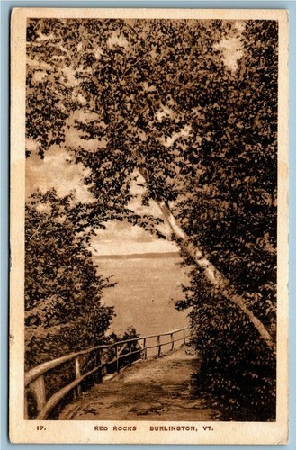 Antique Postcard~ Walkway~ Red Rocks~ Burlington, Vermont~ VT | eBay