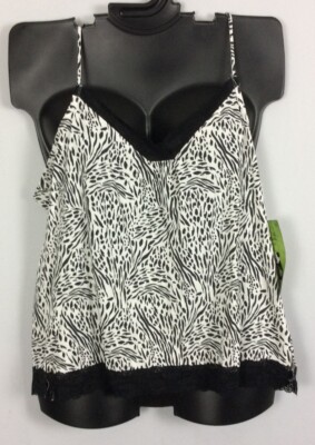 NWT 2X Wild Bleu ZEBRA Bamboo Sleep or Day Cami Top Cool Moisture ...