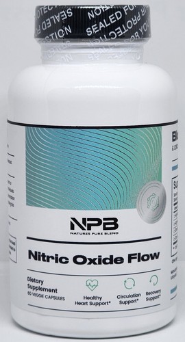 Natures Pure Blend Nitric Oxide Flow Dietary Supplement 60 Capsules New ...