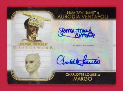 2020 Star Wars Masterwork Sema-Tawi Smart / C. Louise 15/25 Dual AUTO ...