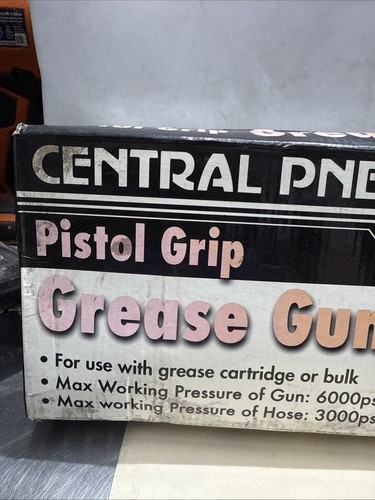 Pittsburgh Pistol Grip Grease Gun 6000 PSI work pressure 12" Flex hose ...