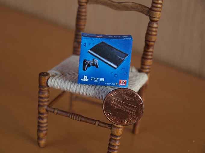 Set videogame console box miniature. Wii & mini, 3DS XL, PS3 + game ...