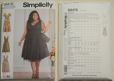 Simplicity- 9476 - Women's Dresses w/ Length and Sleeve variations | eBay
