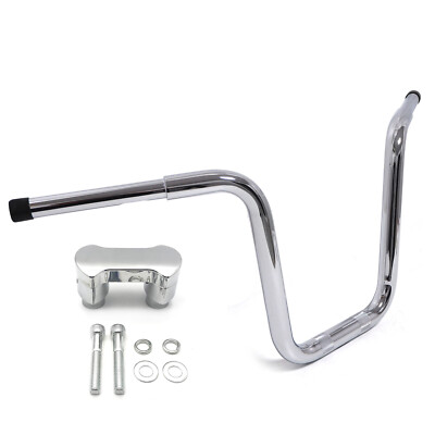 14" Chrome Fat Mini Ape Handlebar w/ Riser For 13&Up Softail FXSB 08-17 ...