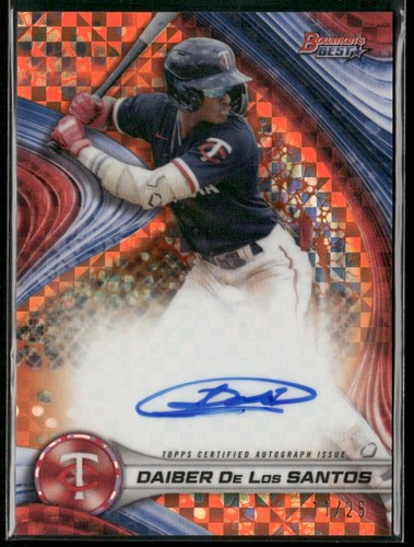2024 Bowman's Best Daiber De Los Santos Auto Orange Checkerboard /25 ...