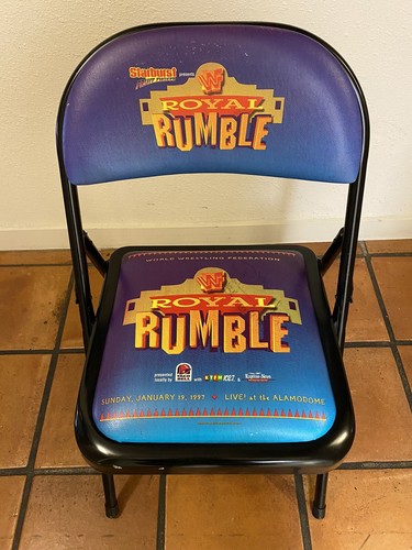 WWE Royal Rumble 1997 SHAWN MICHAEL AUTOGRAPHED Chair First Time ...