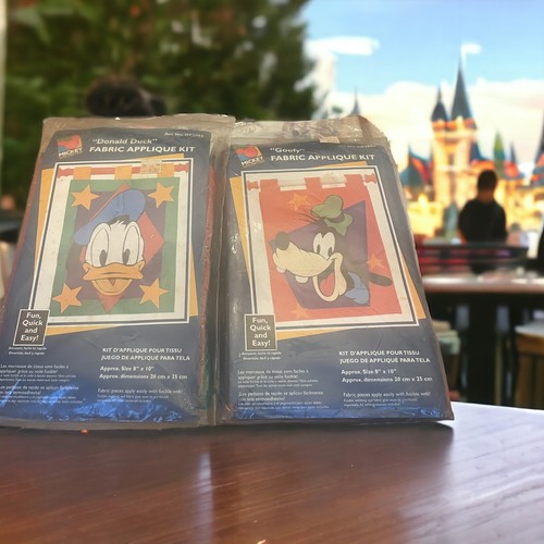 Disney Donald Duck & Goofy (2) Fabric Applique Craft Kit Felt Patterns ...
