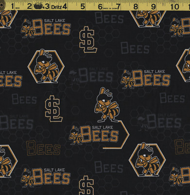 SALT LAKE BEES 100% Cotton Fabric MILB Minor League Baseball **By the ...