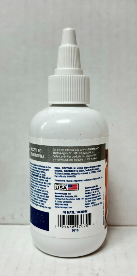 MicrocynAH Cat Eye and Ear Wash 3oz. EXP 11/24 | eBay