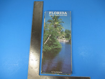 Vintage 1990 Florida Official Transportation Map Tourist Guide S4668 | eBay