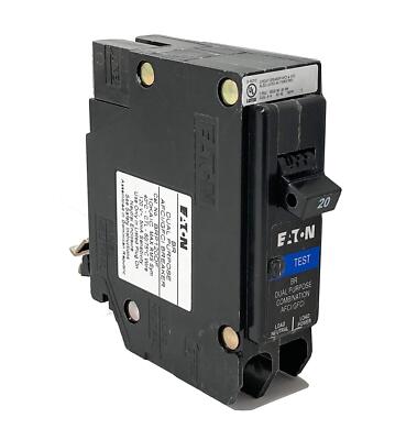 Eaton BRP120DF Circuit Breaker Dual Function AF GF 1P 20A One Size ...