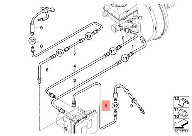 Genuine BMW E60n E61n E63n Rear Brake Pipe Protective Hose OEM ...