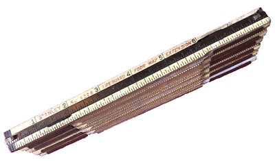 Vintage Wood 72" 6 Foot Folding Measure Stick Extension Ruler Tape ...