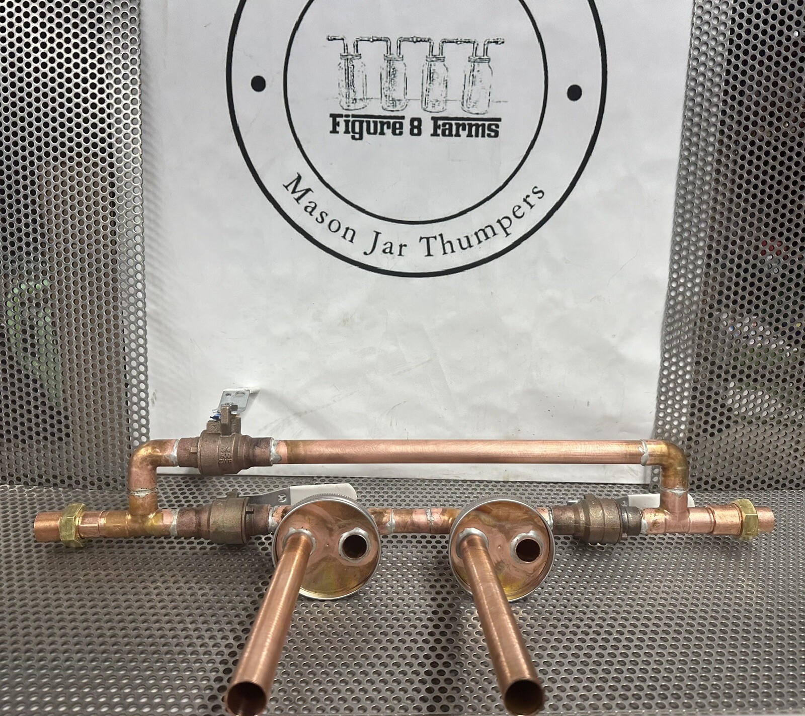 Tandem 3/4” Mason Jar Thumper for Wide Mouth Half Gallon Mason Jar W ...