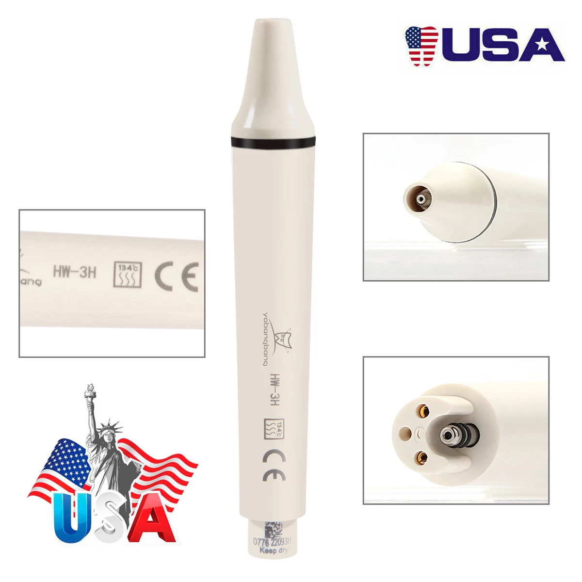 Dental Ultrasonic Piezo Scaler Handpiece Hw 3h Led Fit For