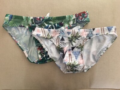 Arigreben men's swimwear briefs, coloured prints, size XXL (32"-34"-36 ...